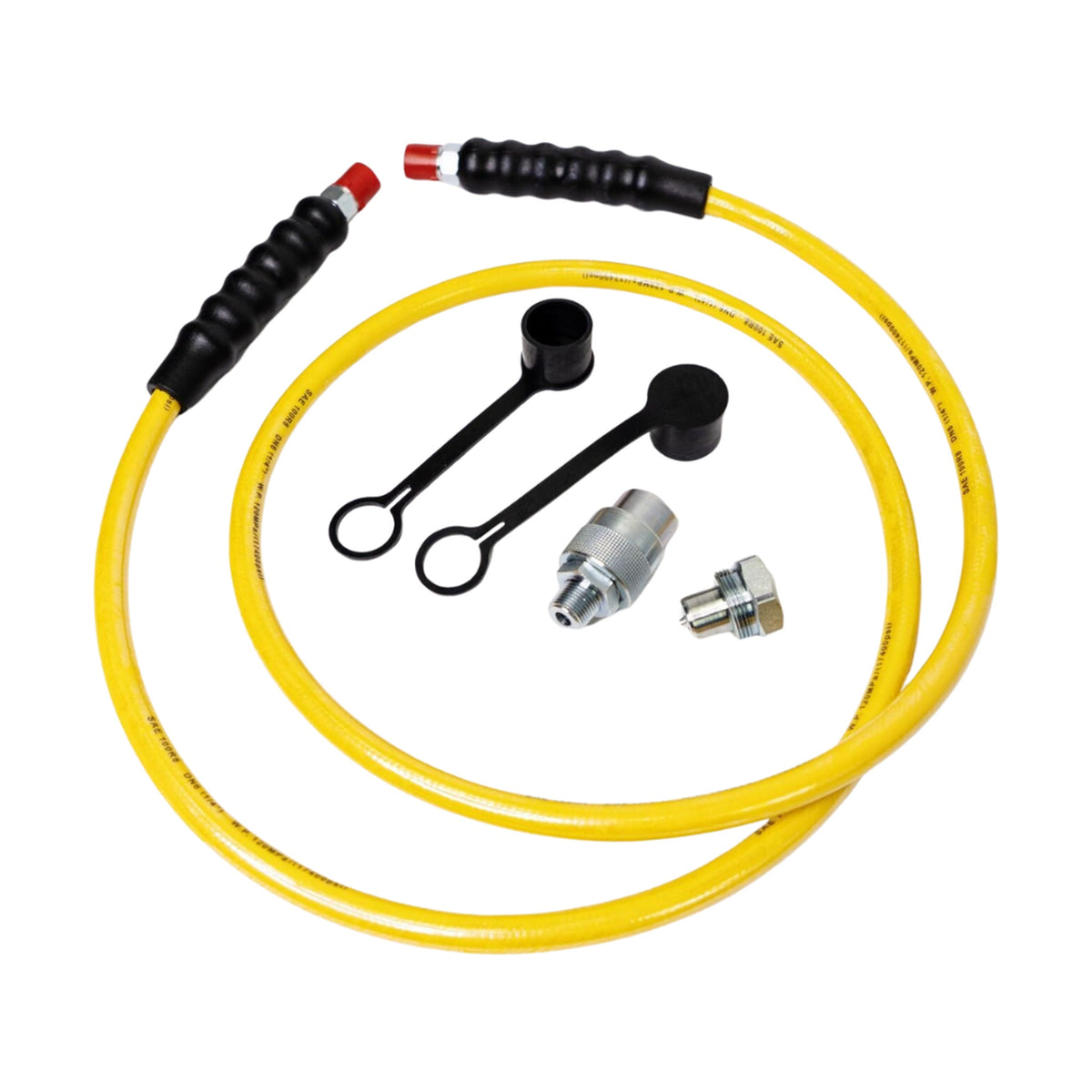 Hydraulic Hose Assembly | SAE 100R8 1/4" 17400psi 2m — ENGMATTEC New ...