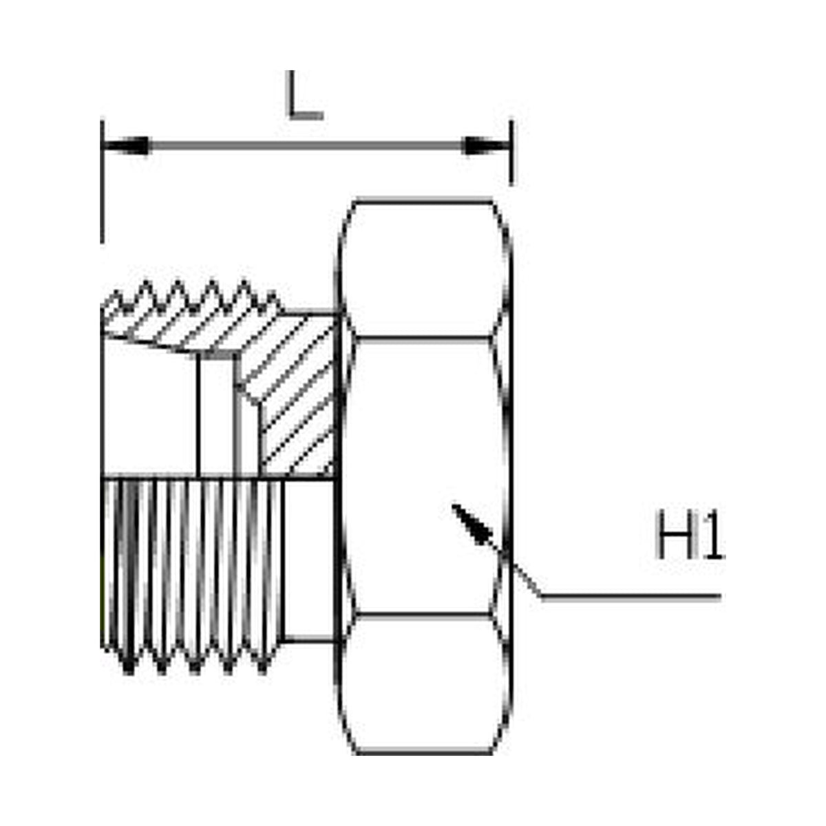 Hydraulic Metric Light Male Plug | M12 (6L), Carbon Steel — ENGMATTEC ...