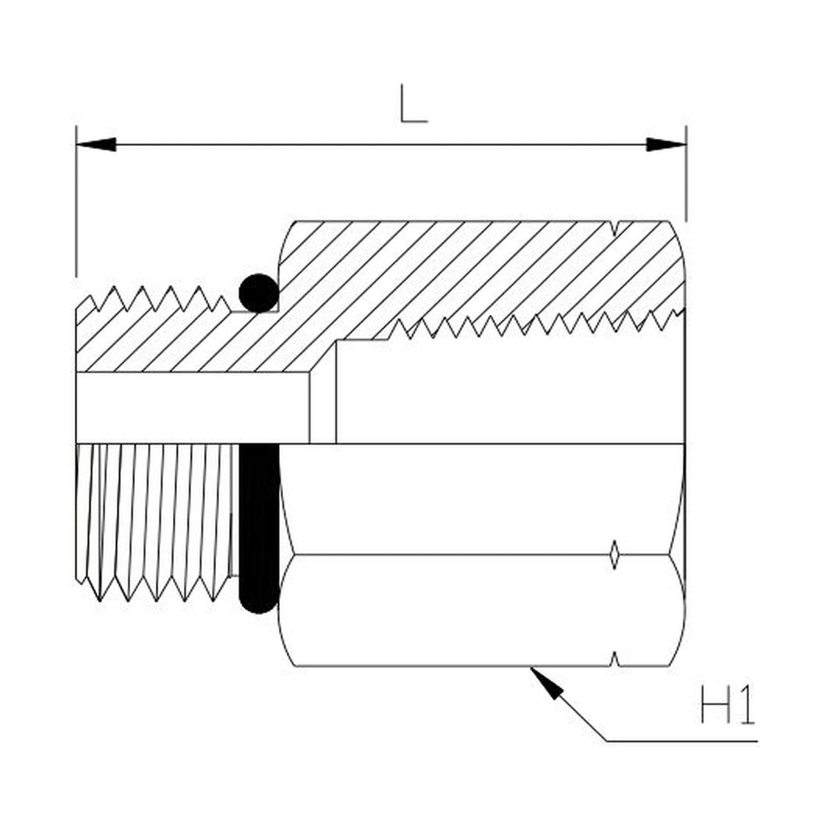 NPT Tapered Female x UNO Male Straight Hydraulic Adaptor — ENGMATTEC ...